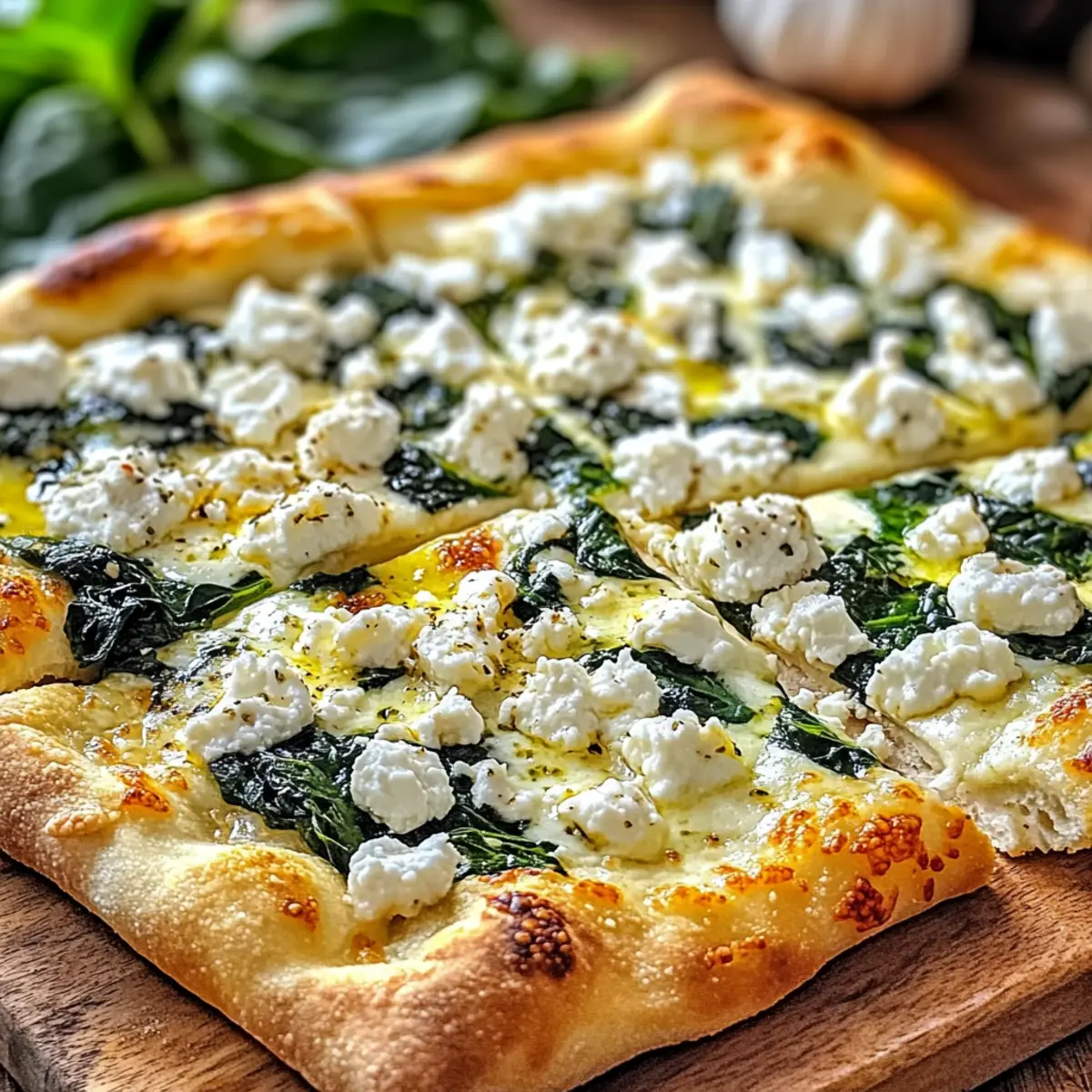 Irresistible Spinach White Pizza: A Creamy Delight